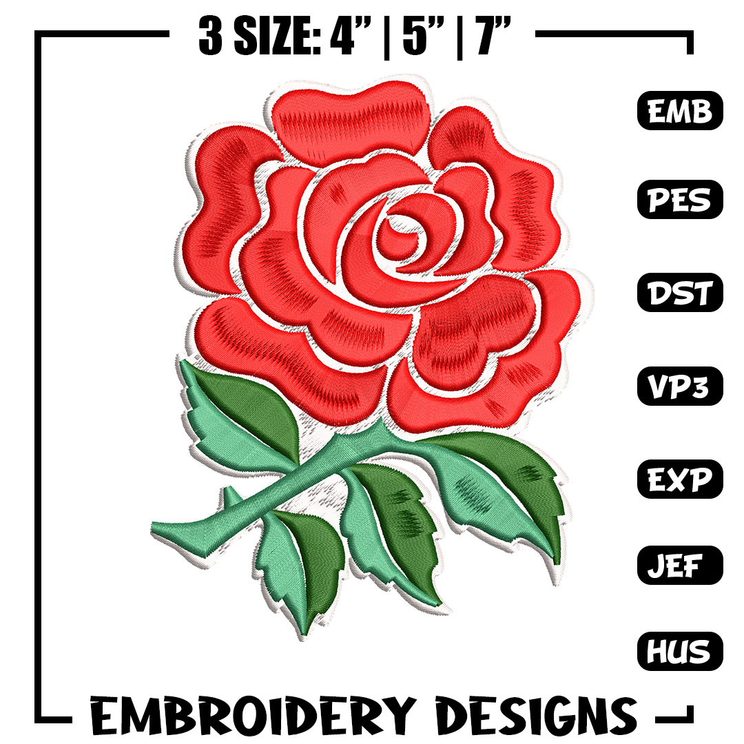 Red rose embroidery design, Rose embroidery, Emb design, Emb | Inspire ...