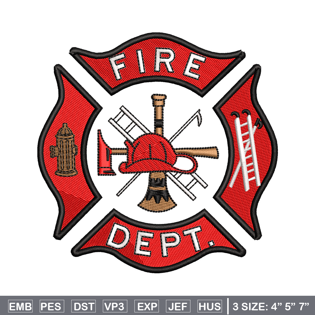 Fire dept embroidery design, Fire dept embroidery, Embroider | Inspire ...