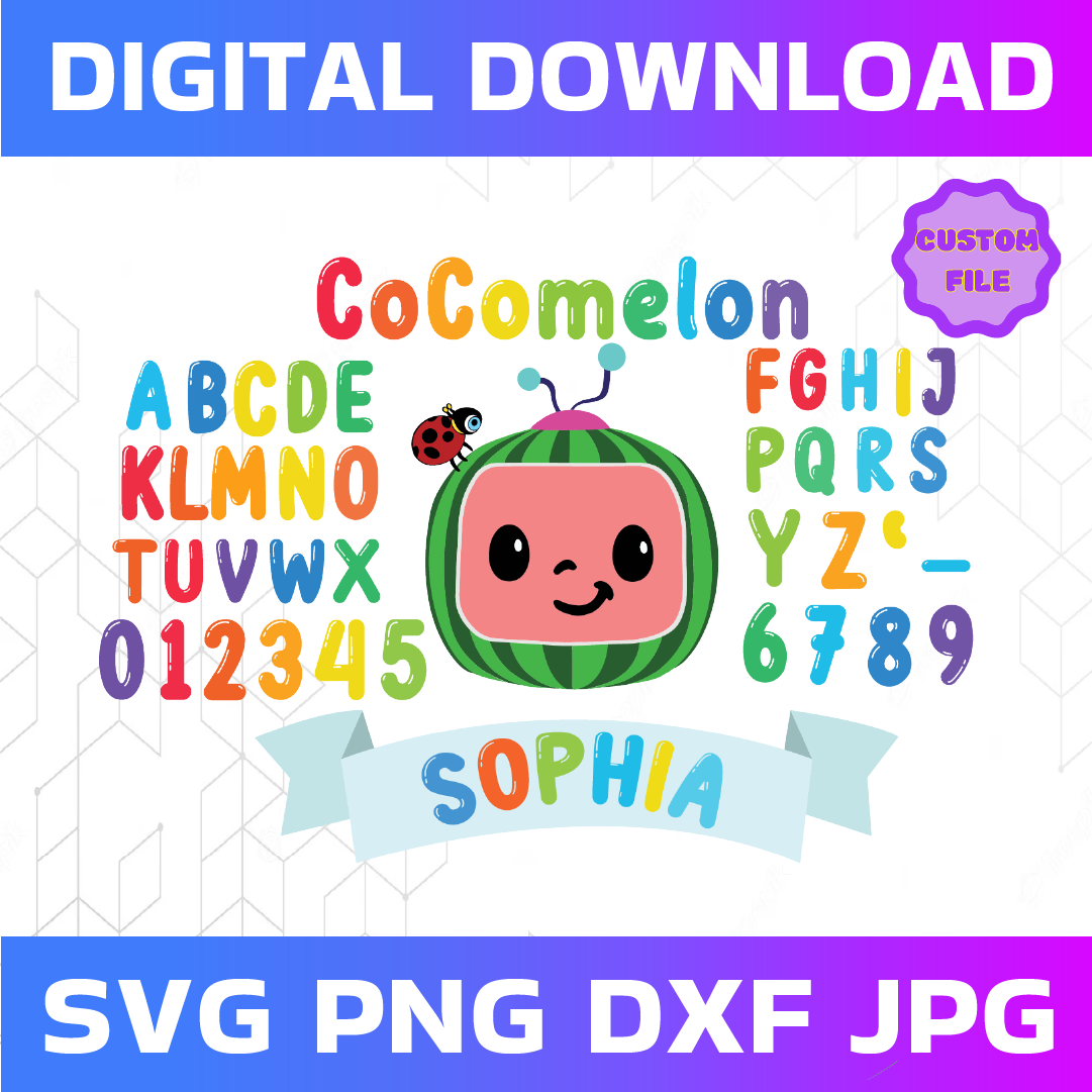 Cocomelon Logo And Full Alphabets Birthday svg/png, Cocomelo - Inspire ...