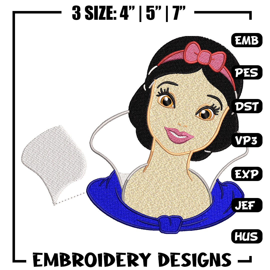 Snow white embroidery design, Disney embroidery, Emb design, | Inspire ...