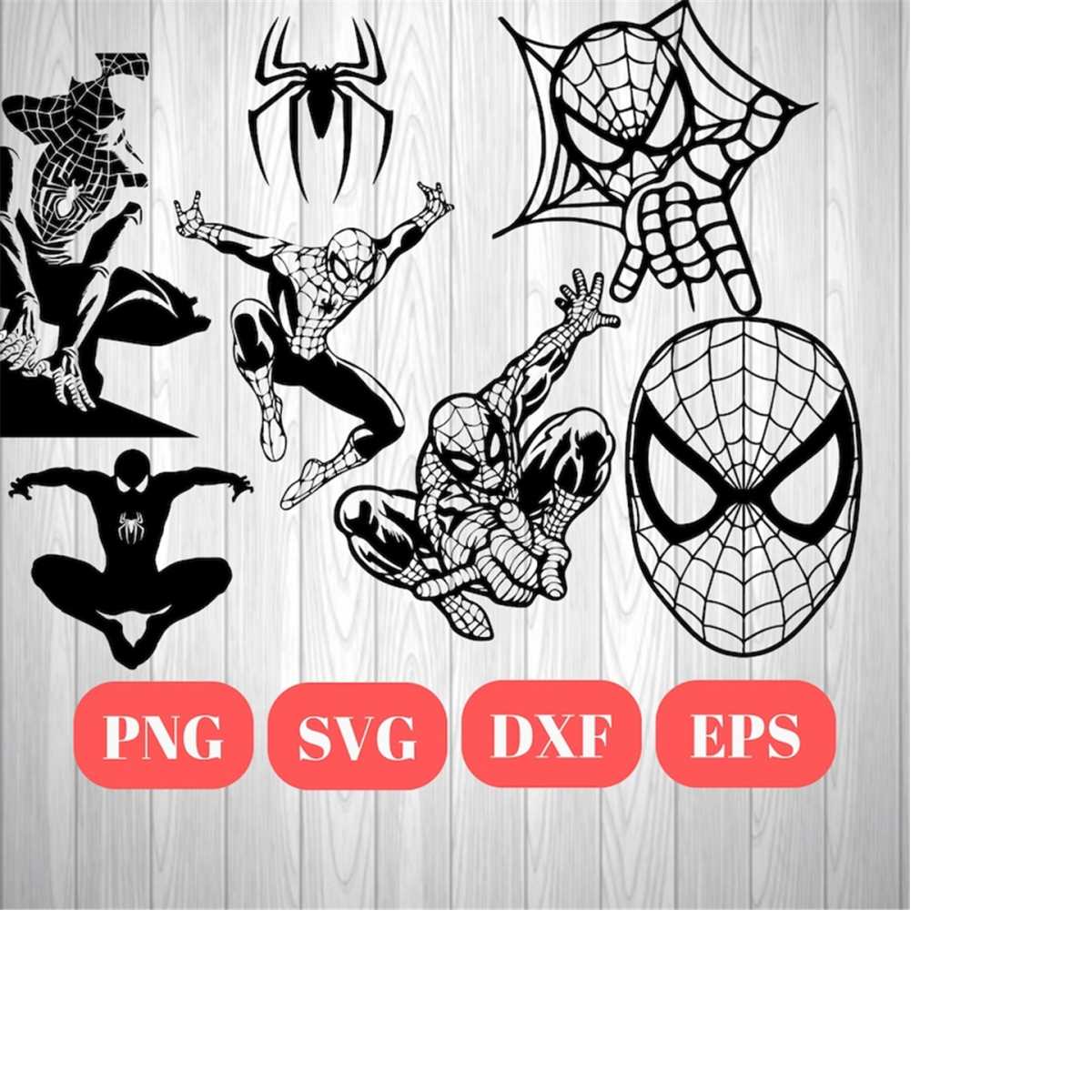 Spider Man Svg File, Spider Man Png, Spider Design | Inspire Uplift