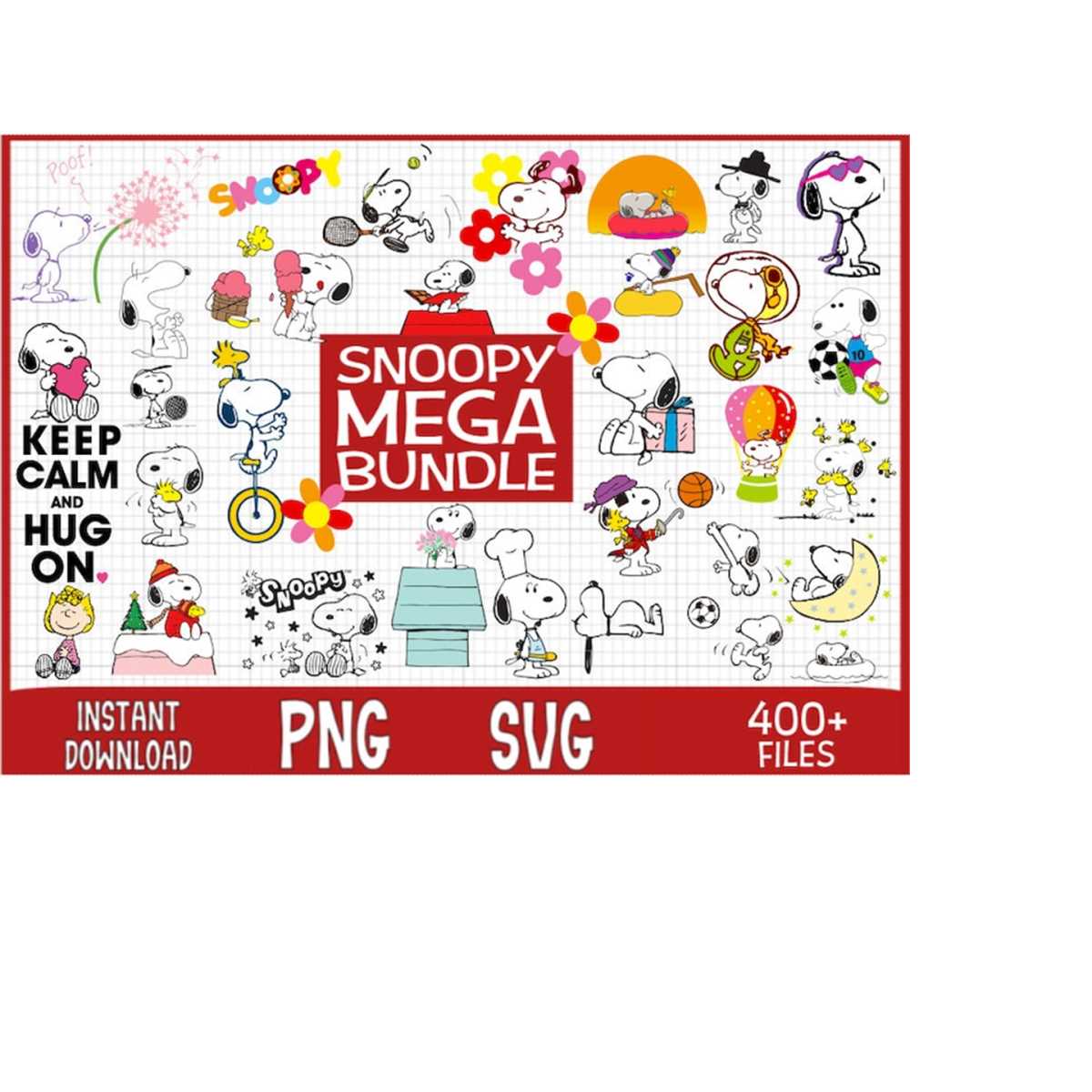 Snoopy Mega Bundle / 400 Designs /Clipart Big Bundle / Carto | Inspire ...