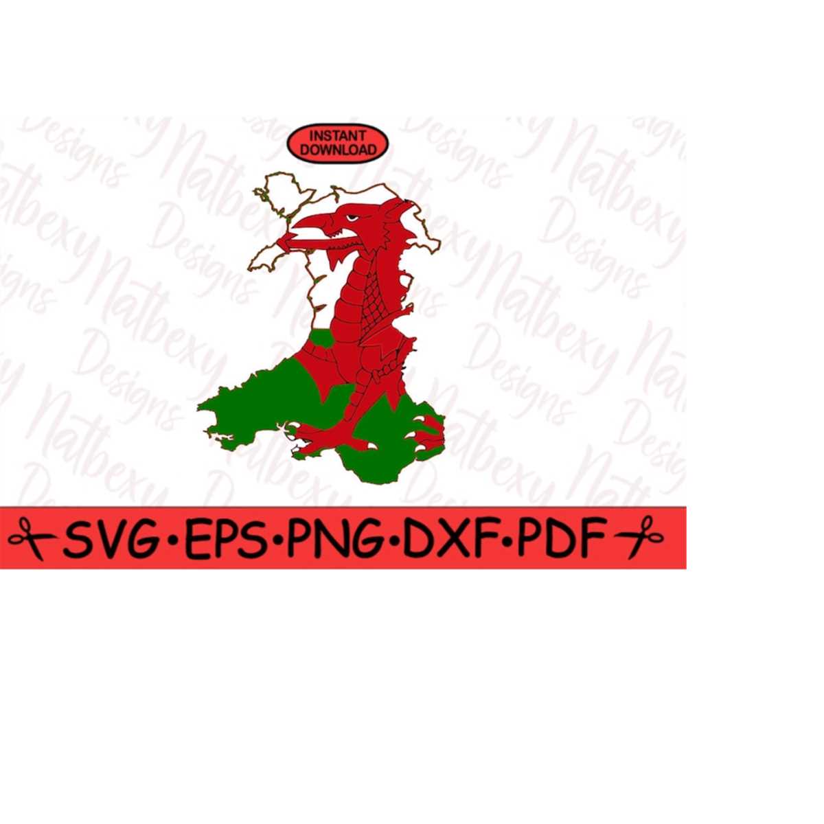 Wales Cymru Map Red Dragon Welsh Patriotic Proud EmblemStyle | Inspire ...