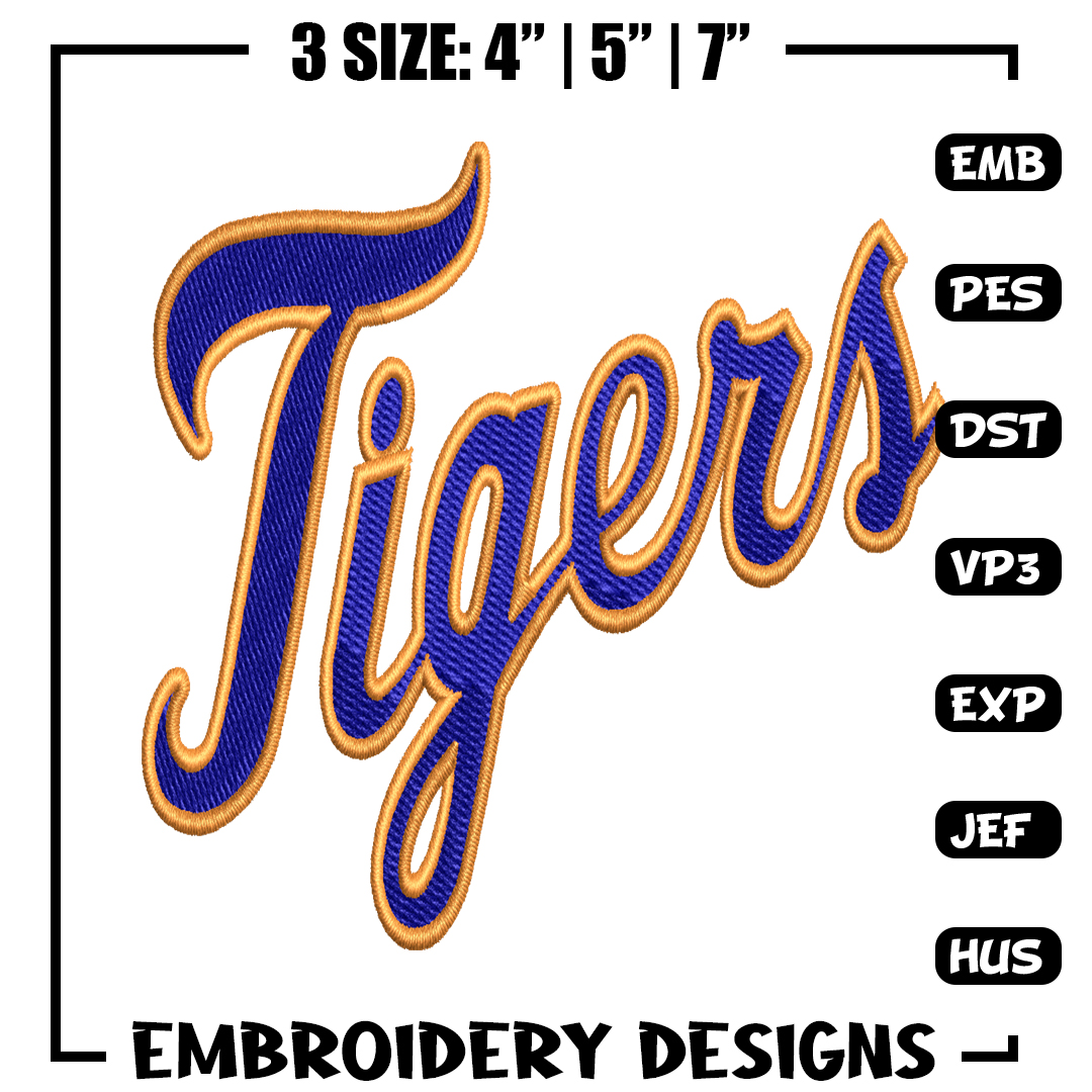 Tiger logo embroidery design, Tiger logo embroidery, logo de - Inspire ...
