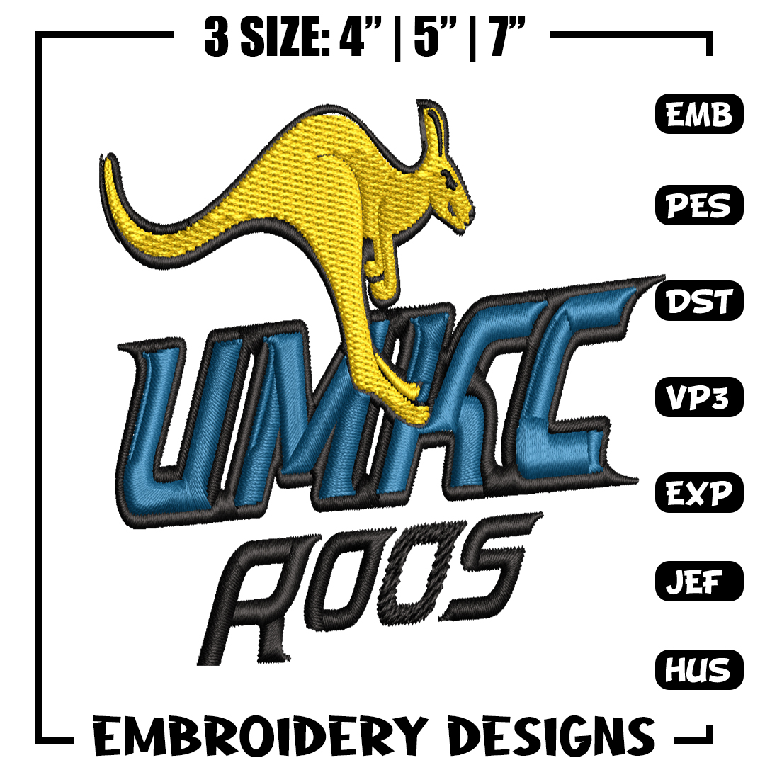 UMKC Kangaroos embroidery design, UMKC Kangaroos embroidery, | Inspire ...