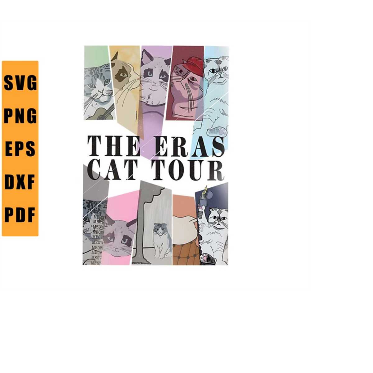 The Eras Cat Tour Taylor Swift PNG | Inspire Uplift