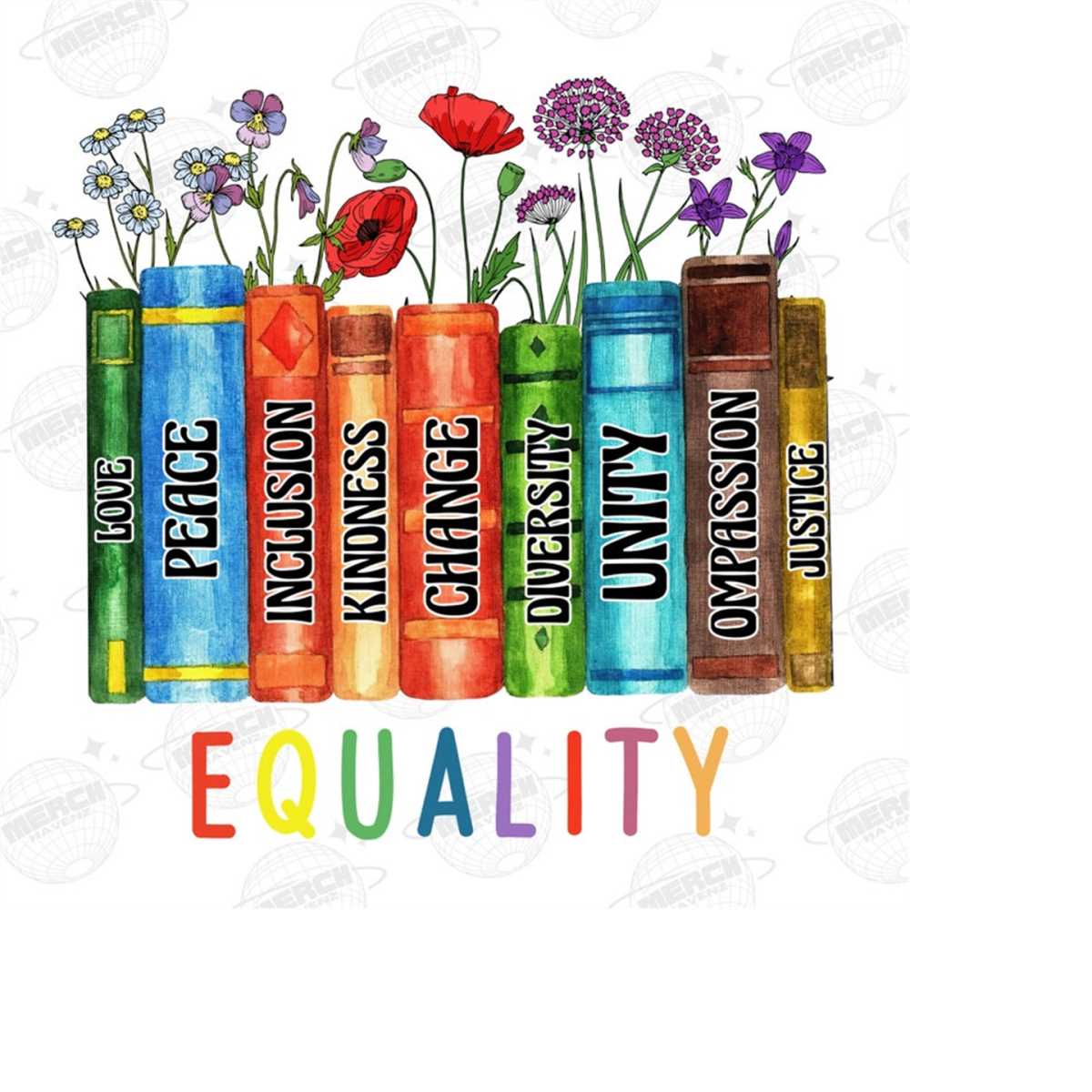 Equal Rights Png, Floral Books, Social Justice, Equality Pea | Inspire ...