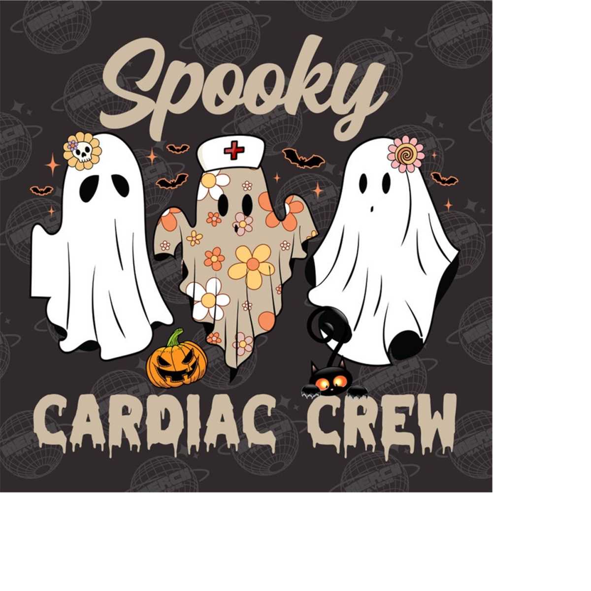 Halloween Cardiac Crew Png, Nurse Retro Ghost Png, Spooky Nu | Inspire ...