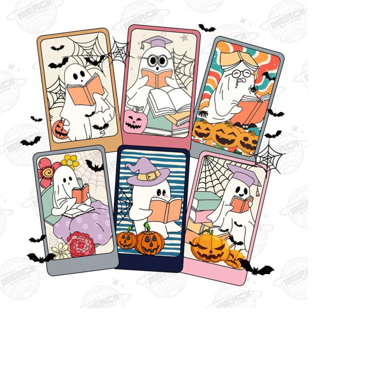 Ghost Reading Png, Teacher Halloween Png, Librarian Png, Boo - Inspire ...