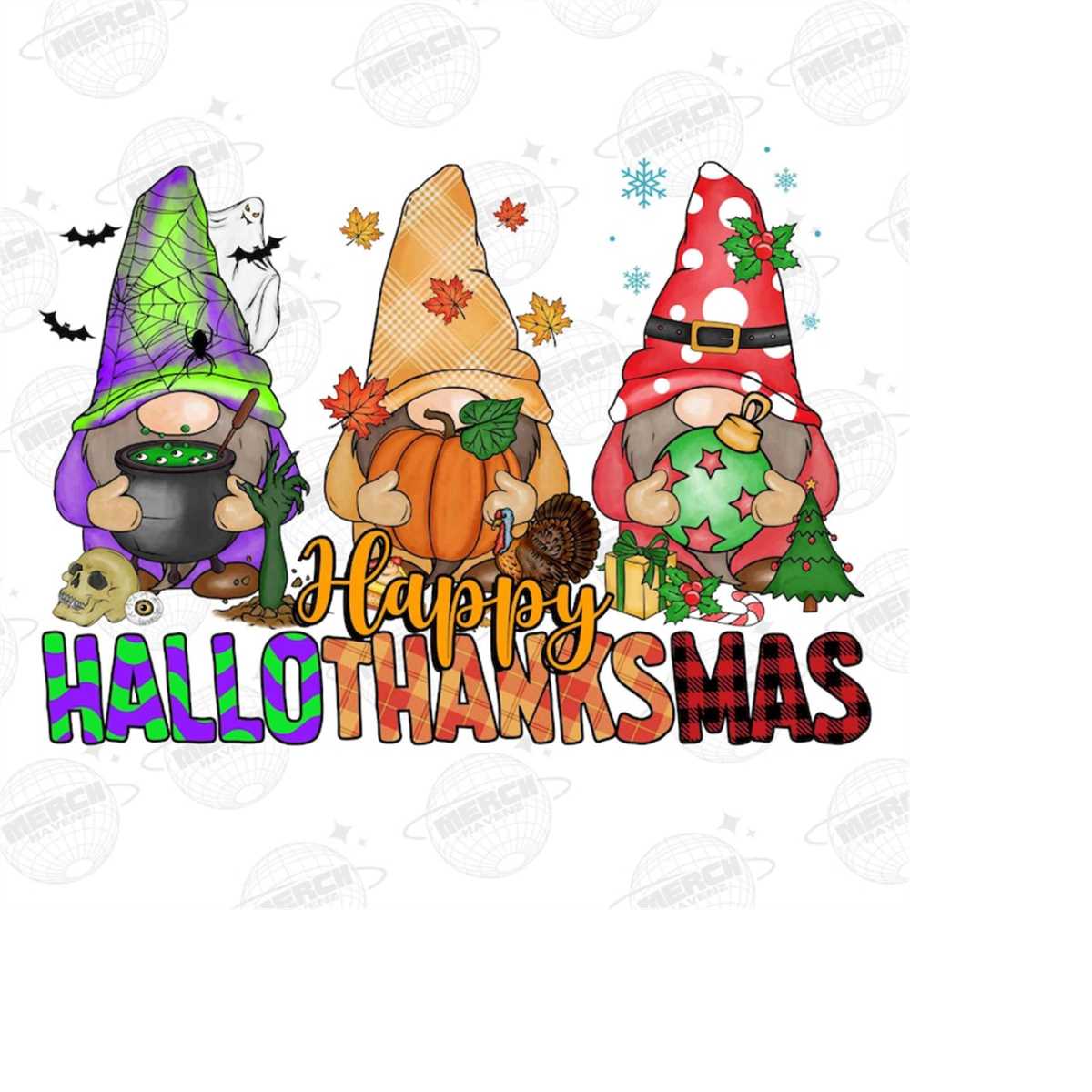 Happy Hallo Thanksmas Png, Gnomes Png, Halloween Png, Christ | Inspire ...