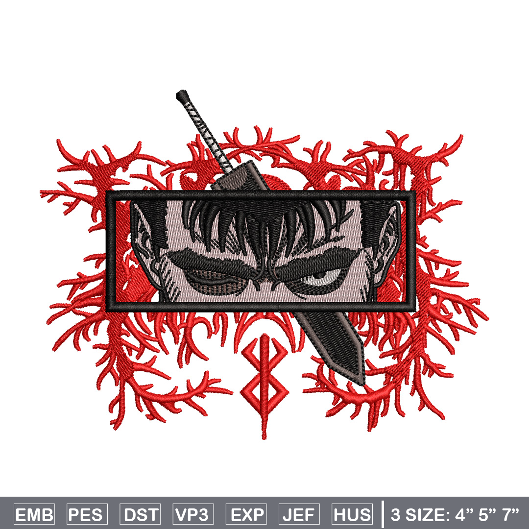 Guts eyes embroidery design, Berserk embroidery, Anime desig | Inspire ...