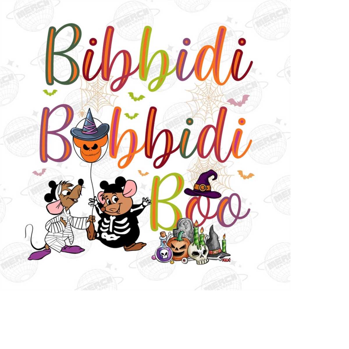 Bibbidi Bobbidi Boo Halloween Png, Jaq And Gus Halloween Png | Inspire ...