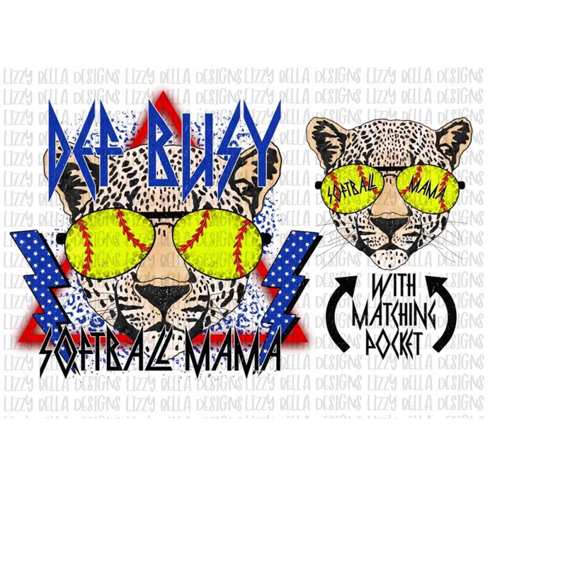 Def Busy Softball Mama png, Def Leopard Inspired png, Softba - Inspire ...