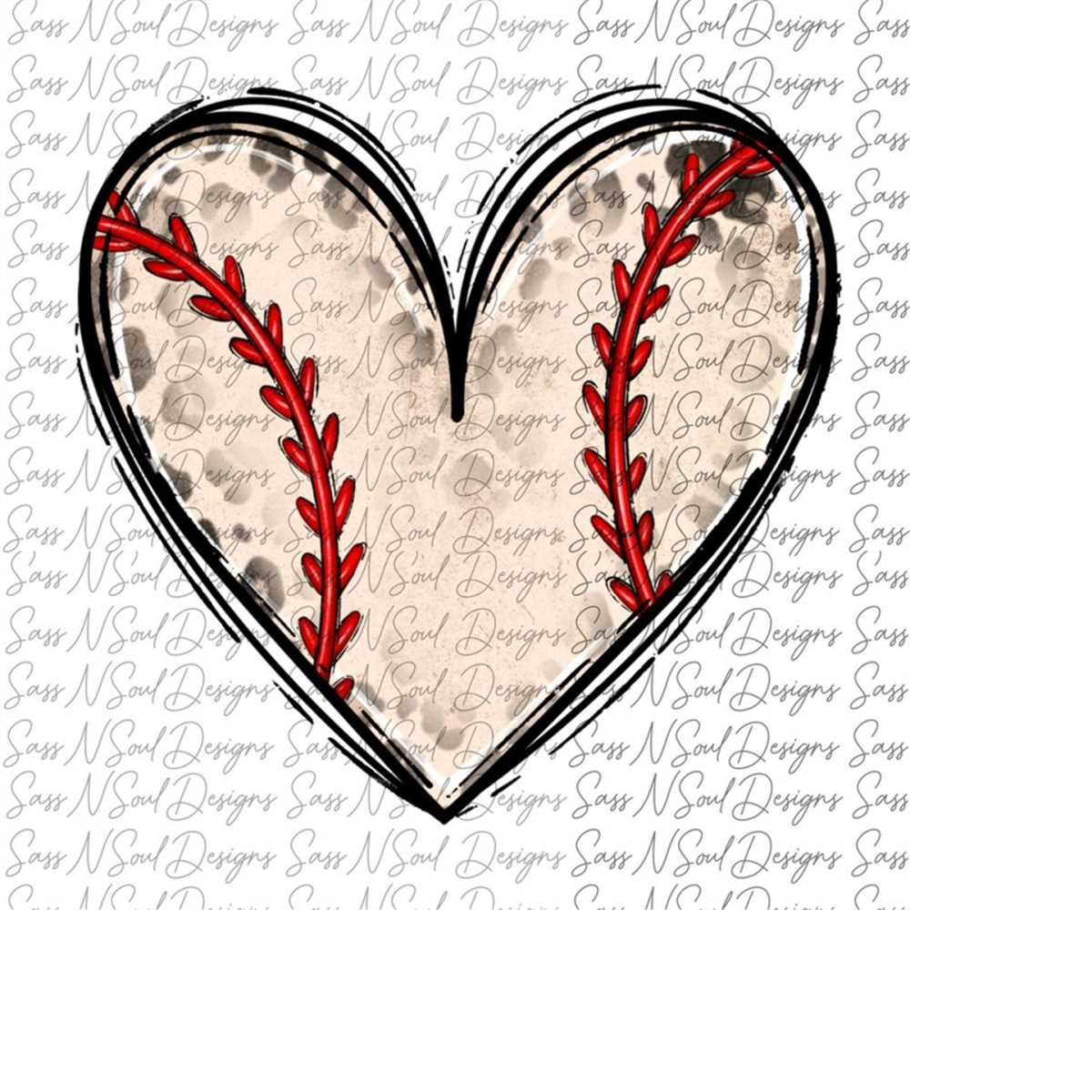 Baseball Heart Png, Leopard Heart Baseball png, hand drawn p | Inspire ...