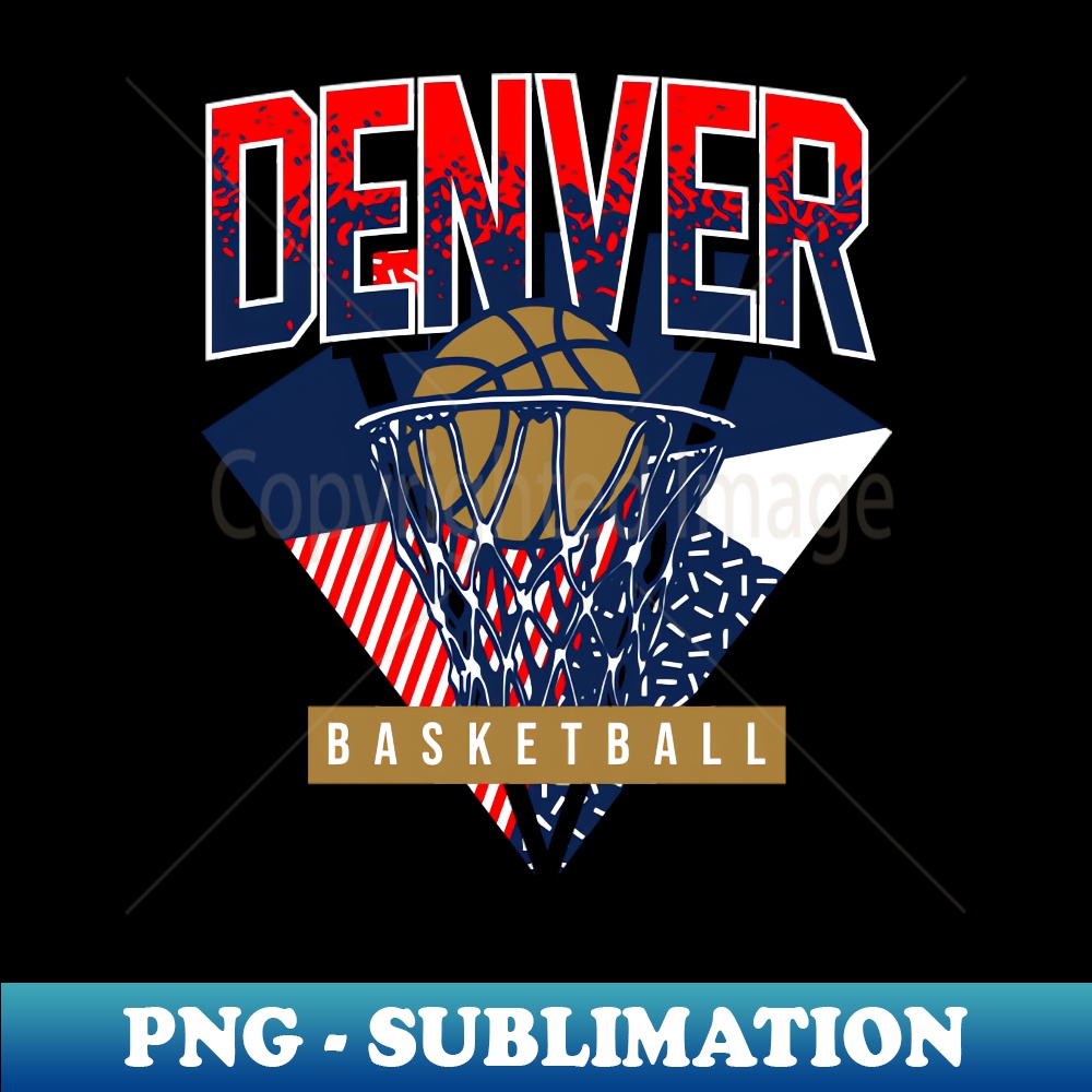 Denver Basketball 90s Throwback - High Quality PNG Digital D | Inspire ...