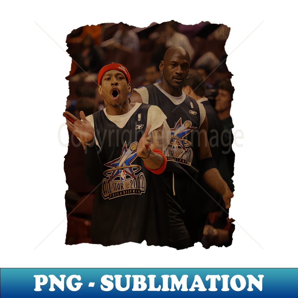 Allen Iverson & Michael Jordan - NBA All-Star Practice PNG - | Inspire ...