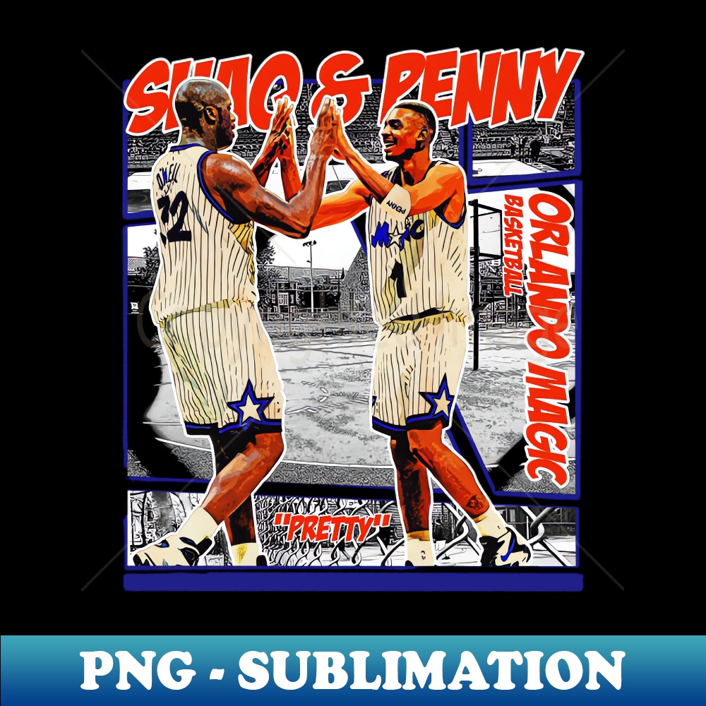 Nostalgic Retro Comics Sublimation Designs - Shaq & Penny - | Inspire ...