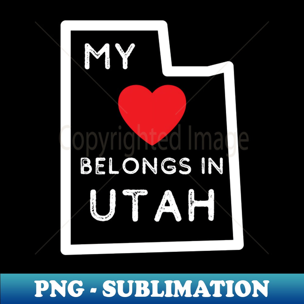 Utah Map - State Outline - Wear Your Heart in Utah | Inspire Uplift