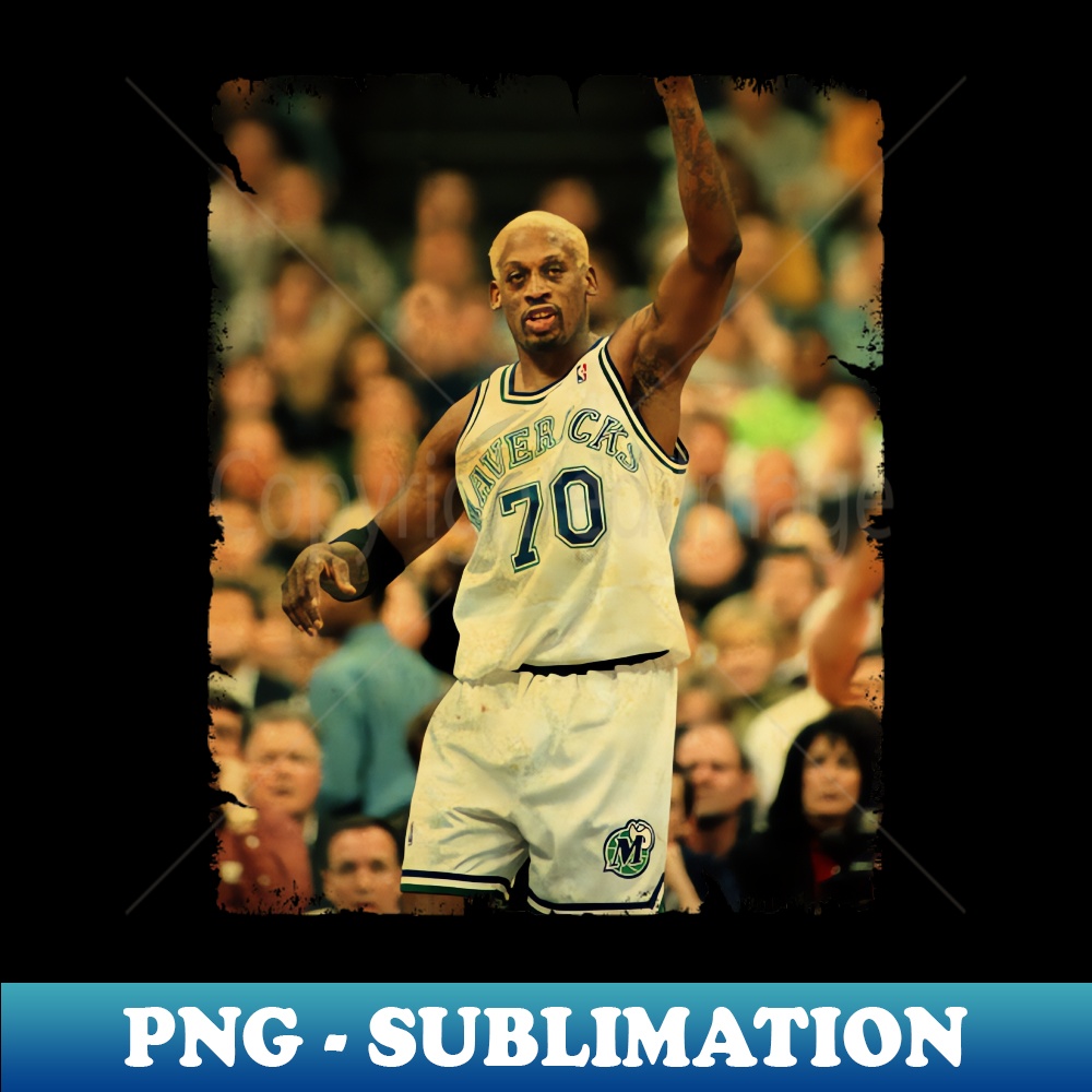 Basketball Legend Dennis Rodman - Vintage 70s Design - High- | Inspire ...
