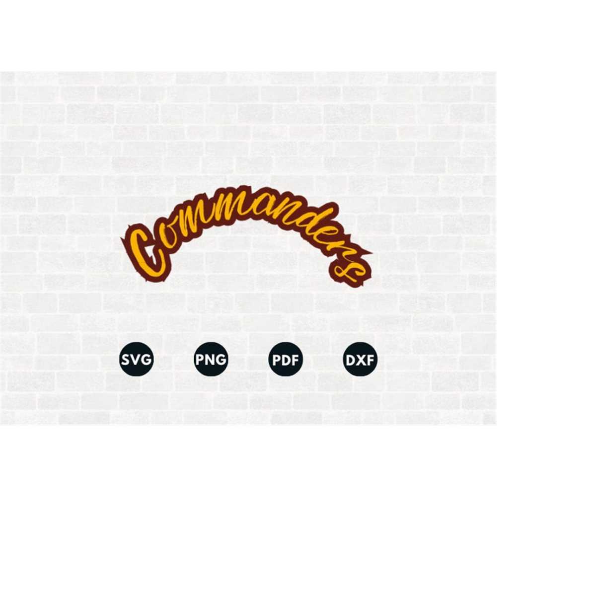 Commanders Svg, Commanders Stencil, Commanders Template, Foo | Inspire ...