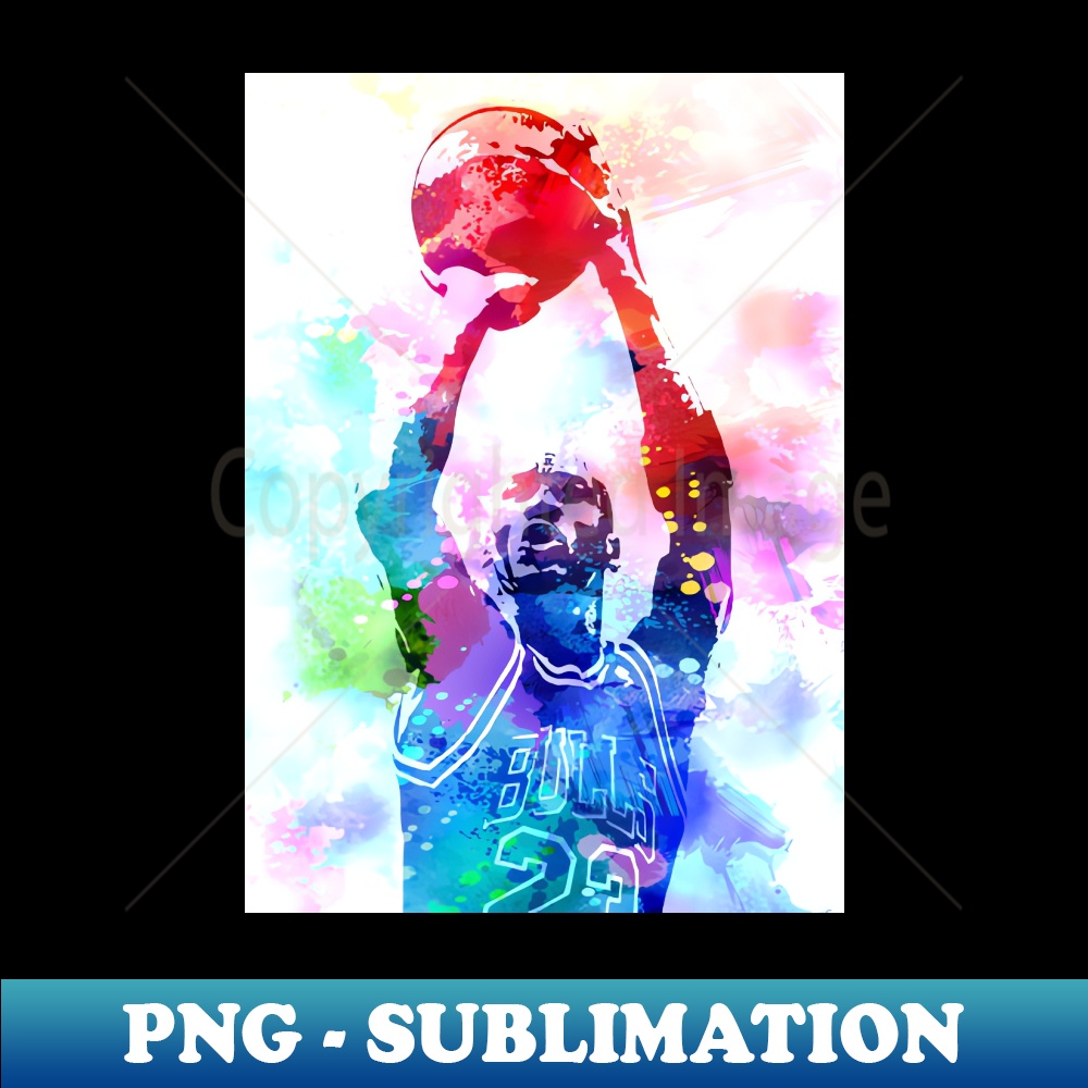 Michael Jordan Watercolor - High-Definition PNG Digital Down | Inspire ...
