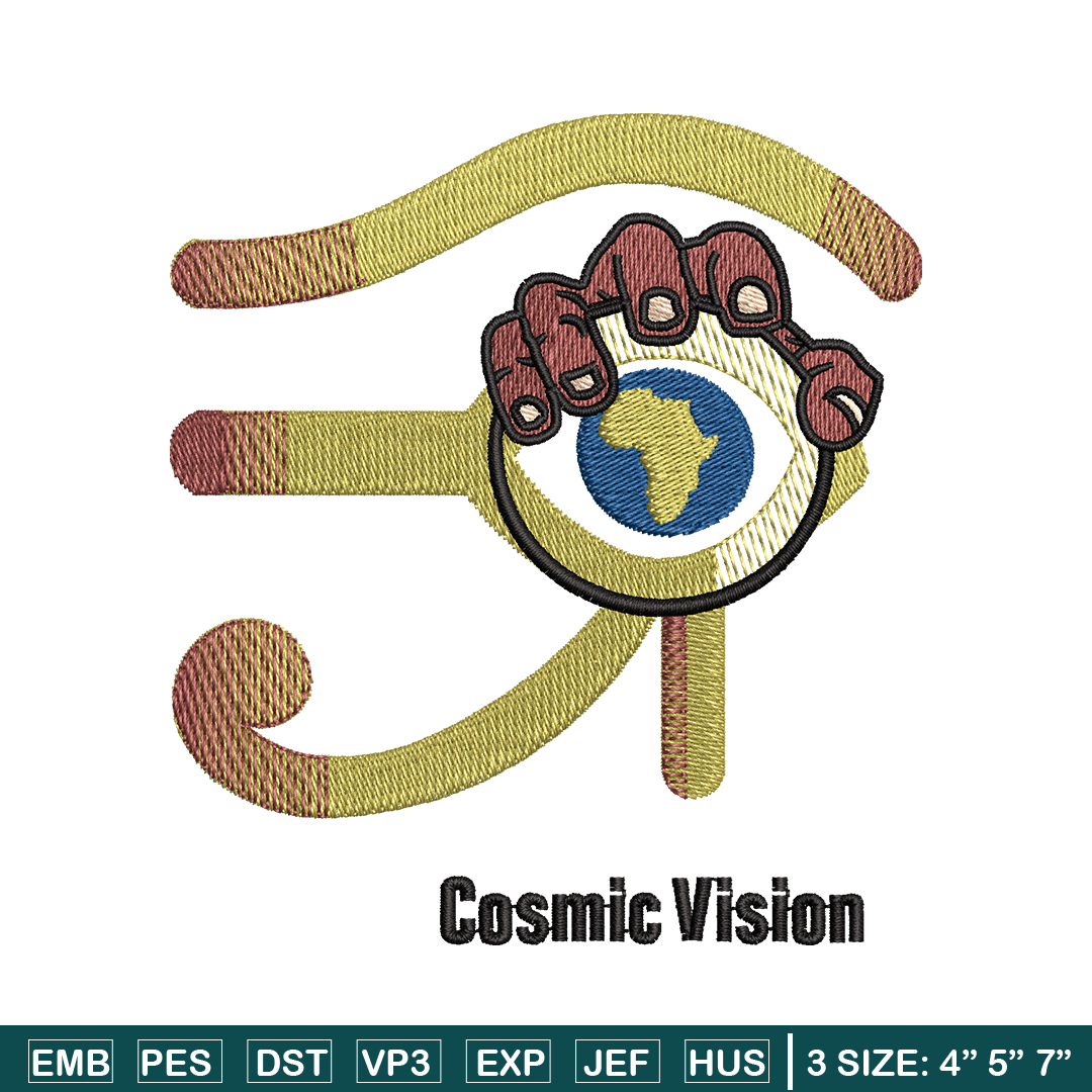 Cosmic vision logo embroidery design, logo embroidery, logo | Inspire ...