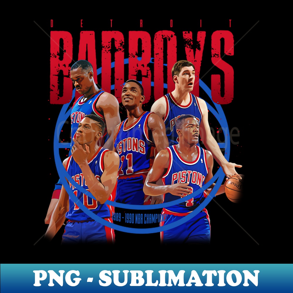 Detroit Pistons Bad Boys Basketball PNG Transparent Digital | Inspire ...