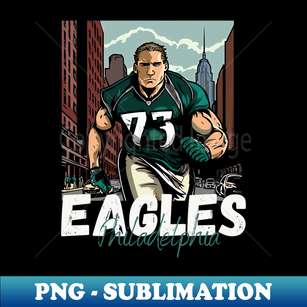 Philadelphia Eagles Football Player - Cartoon Style Graphic | Inspire ...