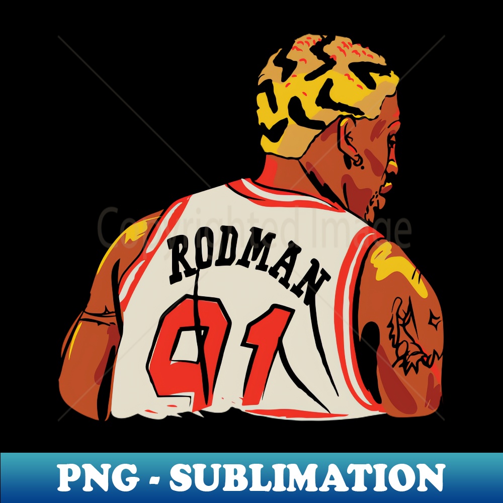 Basketball Sublimation Design - Iconic Dennis Rodman Art - I | Inspire ...