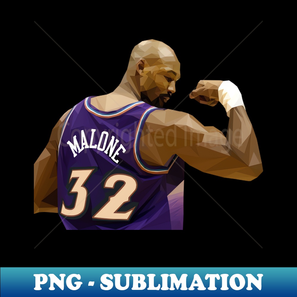 Sublimation PNG - Low Poly Karl Malone - High Definition Dig - Inspire ...
