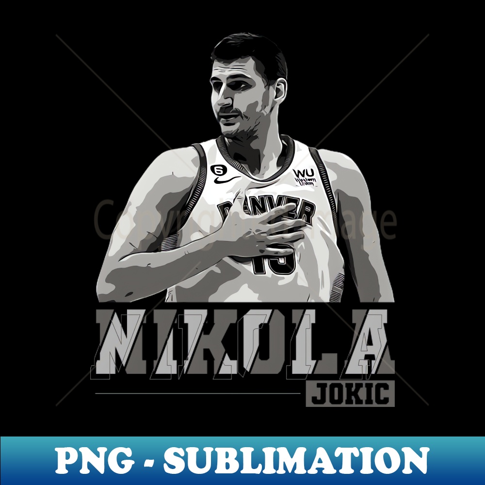 Nikola Jokic Sublimation PNG Digital Download - High-Quality | Inspire ...