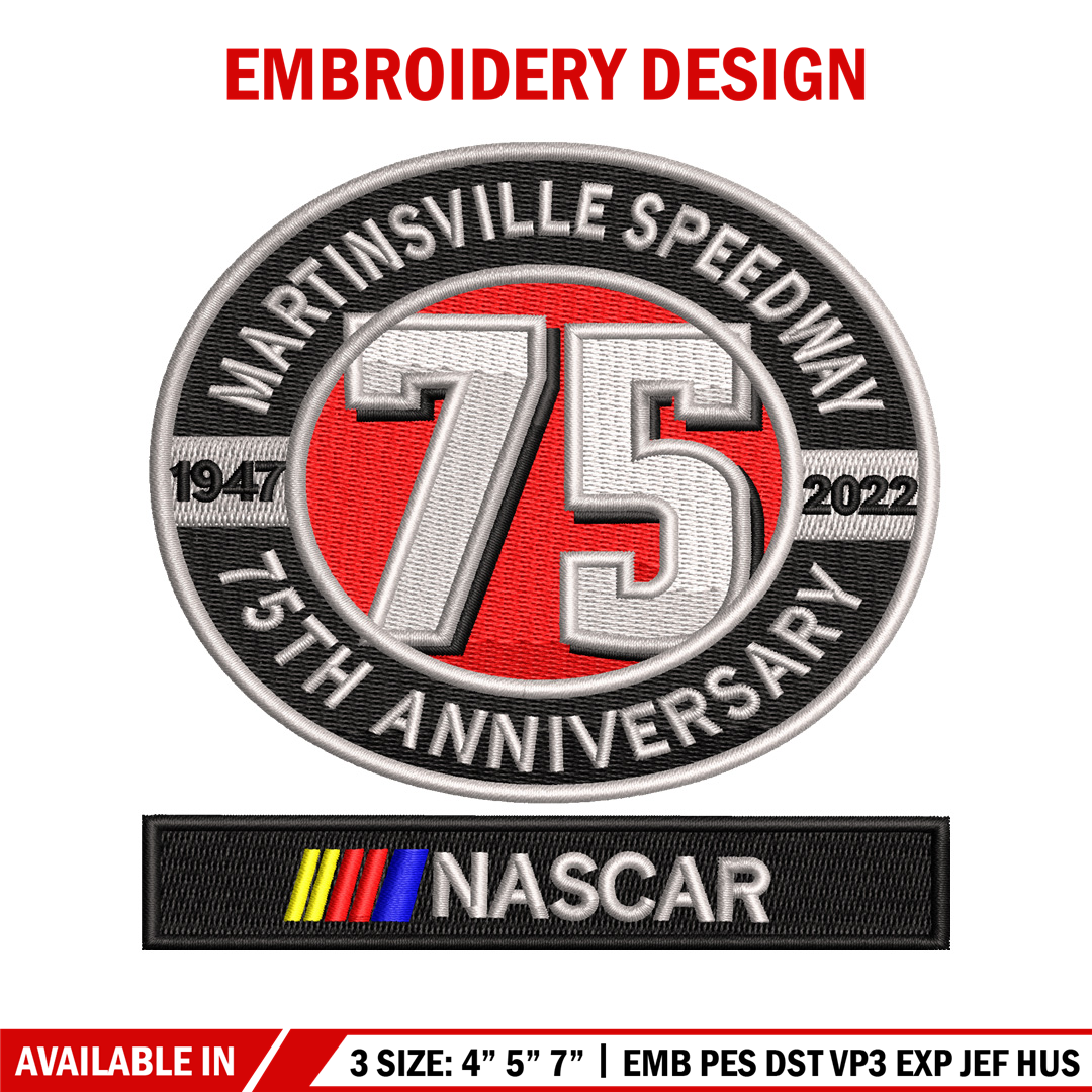 75th Anniversary embroidery design, 75th Anniversary embroid | Inspire ...