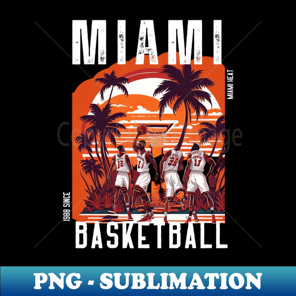 Miami Heat Basketball - Vector Graphic Design - High-Quality | Inspire ...