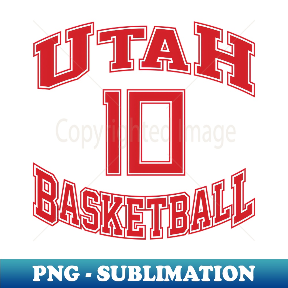 Utah Basketball Number 10 - PNG Transparent Digital Download | Inspire ...