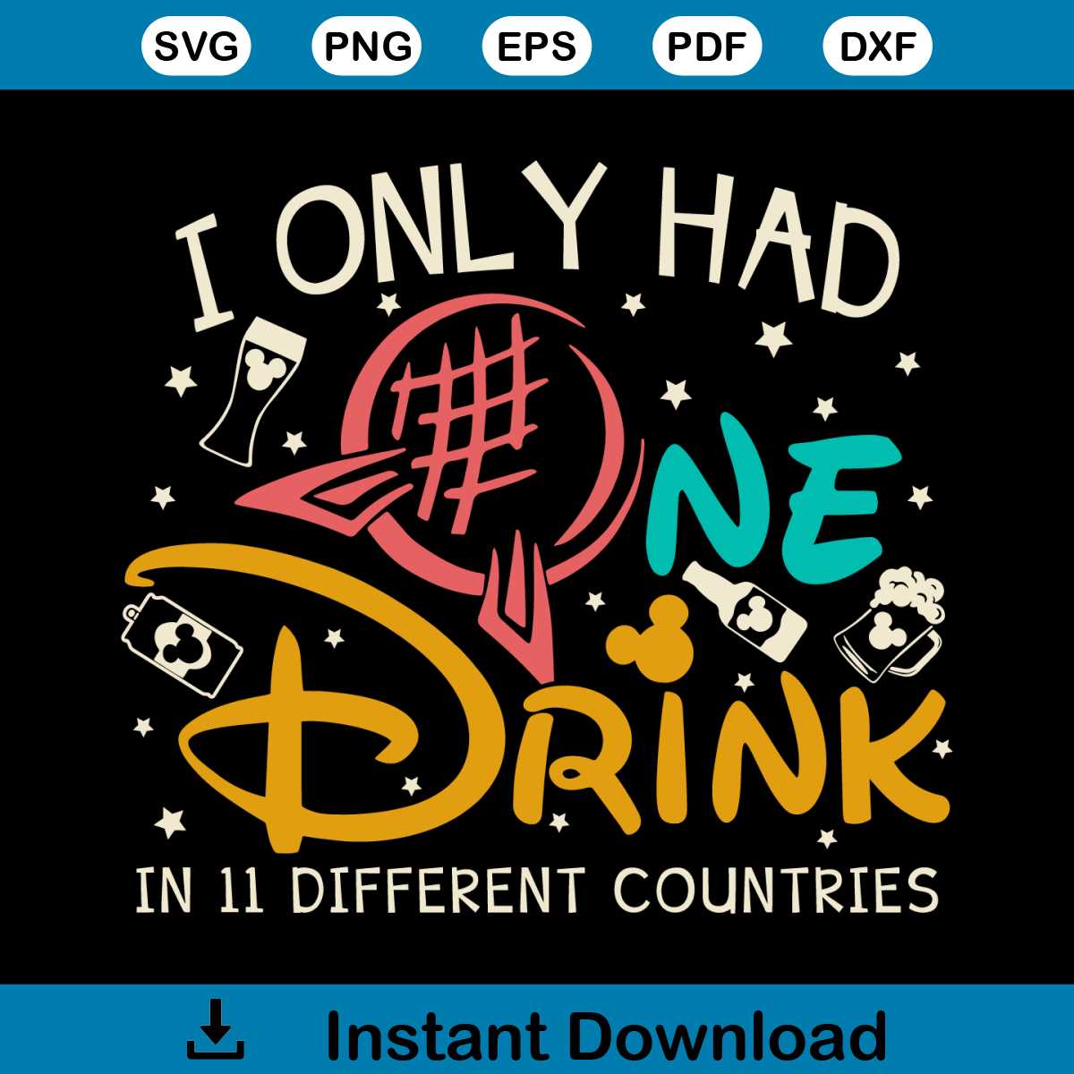 Disney Drinking SVG Funny Drinking Epcot Party SVG Download | Inspire ...