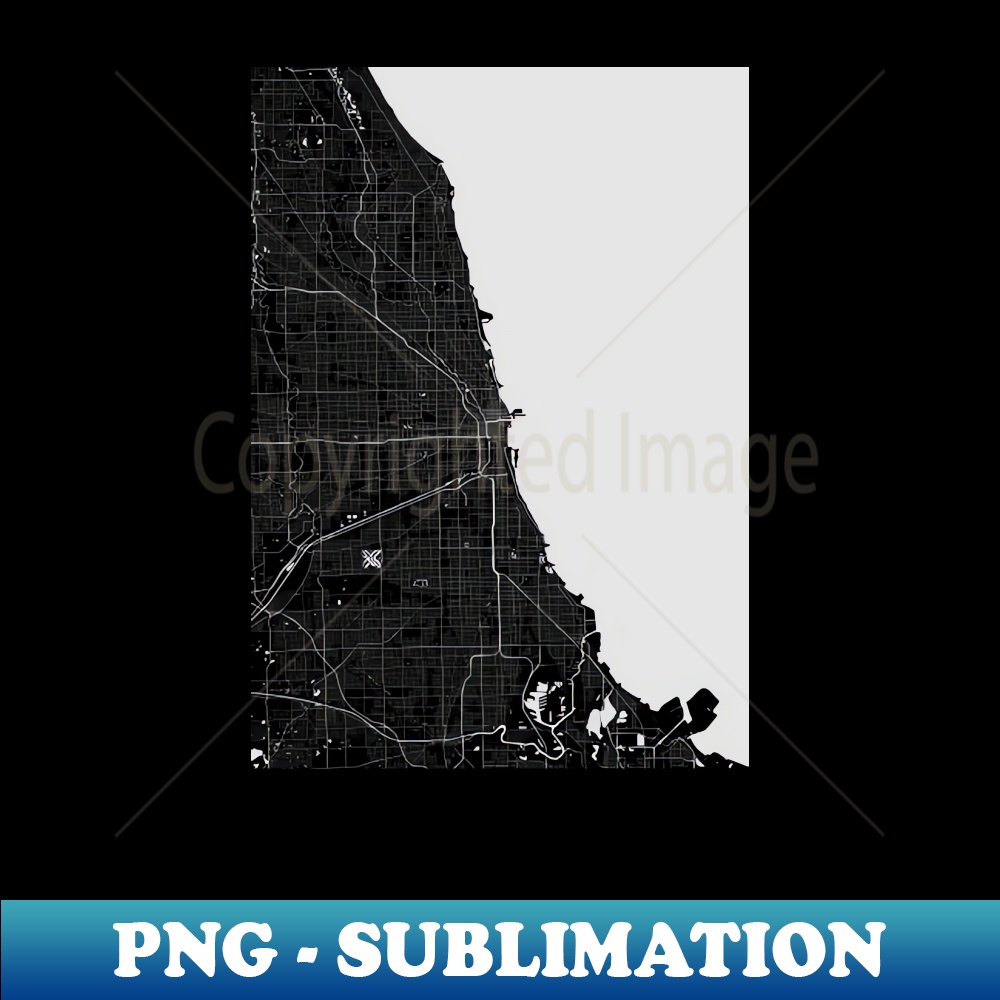 Chicago Maps Poster - Vintage Style - Detailed City Illustra | Inspire ...