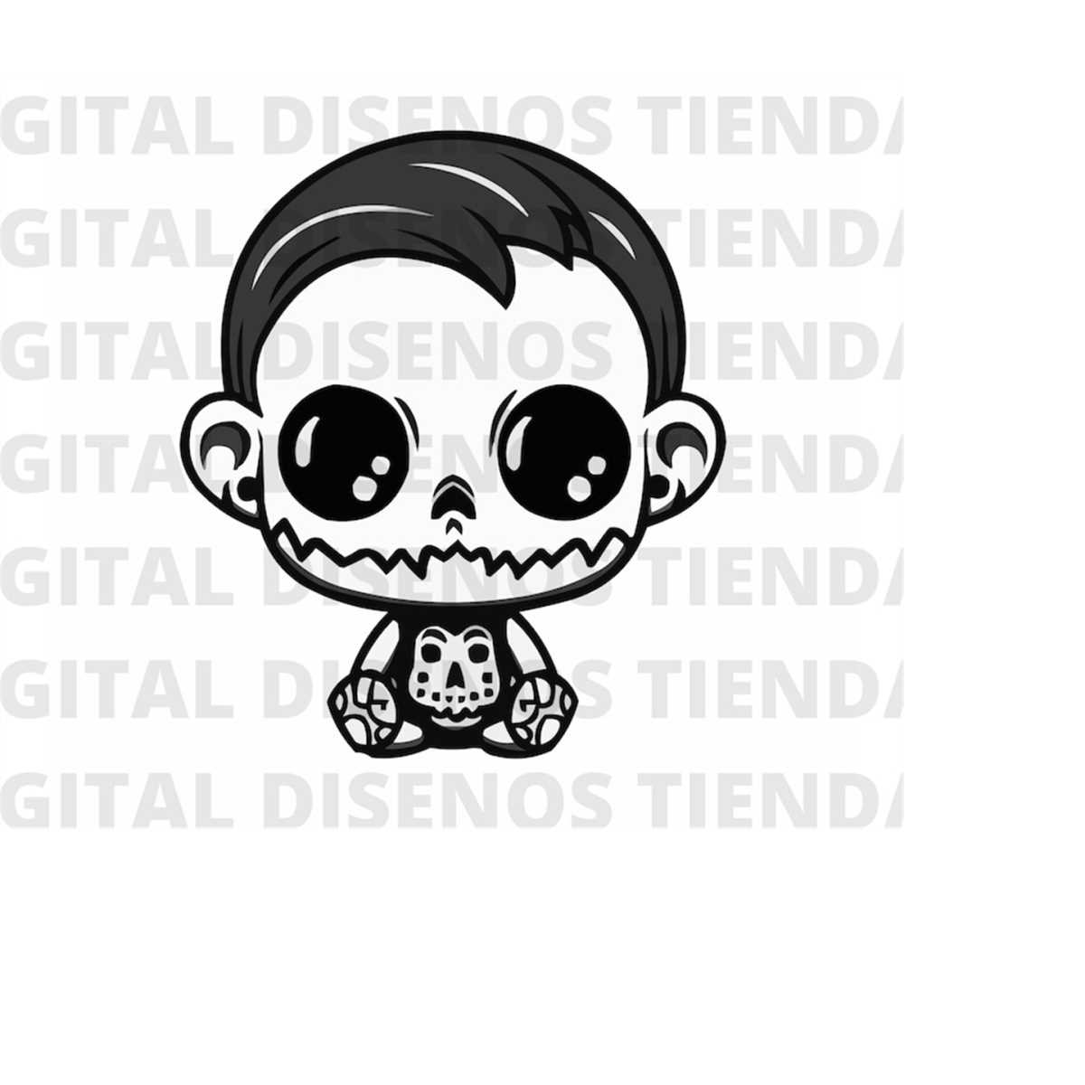 Baby Skull SVG, Skull Design SVG, Baby Skull Silhouette SVG, | Inspire ...