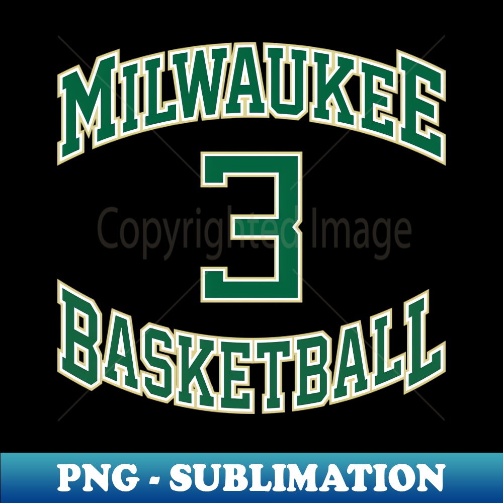 Milwaukee Basketball Number 3 - Customizable PNG Sublimation | Inspire ...