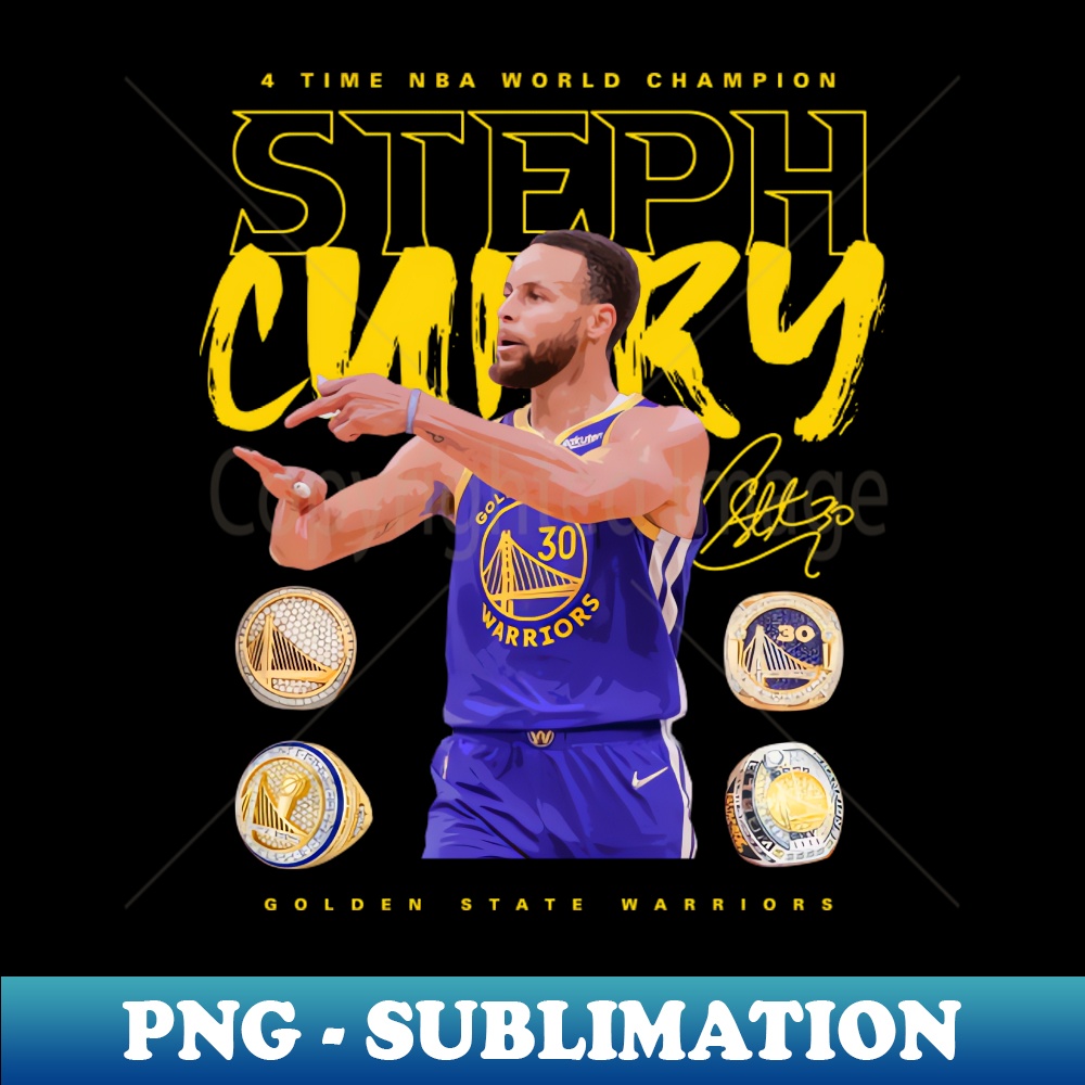 Steph Curry 4 Rings - Championship Achievements - PNG Sublim | Inspire ...
