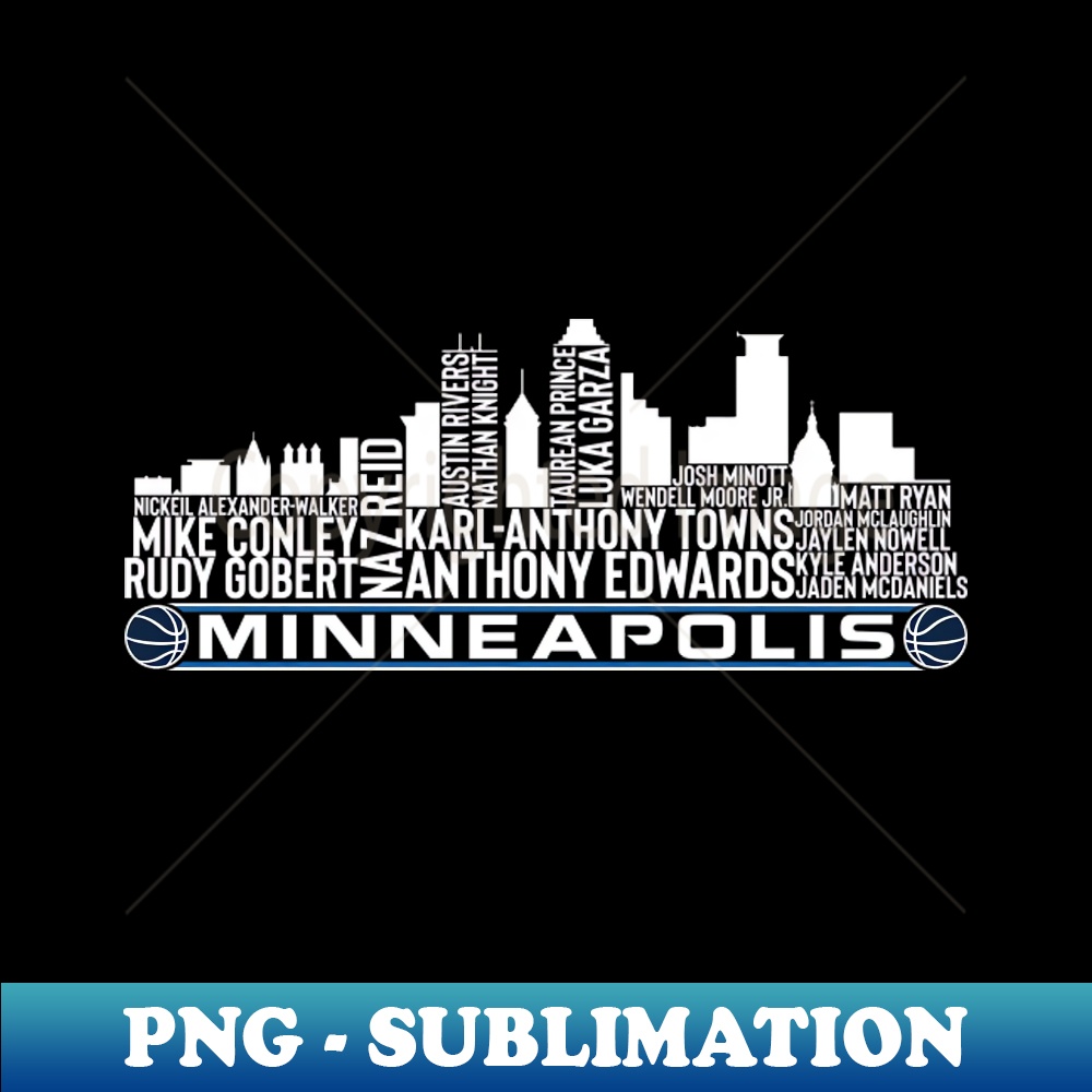 Minnesota Basketball Team Roster - Minneapolis Skyline - Stu | Inspire ...