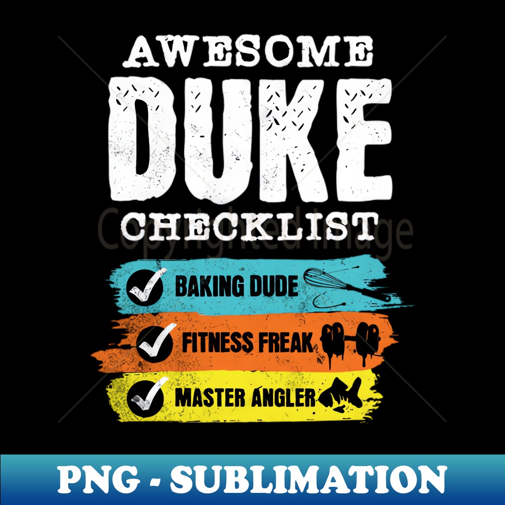 Duke Checklist - PNG Transparent Digital Download - Level Up - Inspire ...