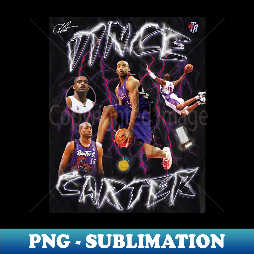 NBA Legend Vince Carter - High-Resolution Sublimation PNG - | Inspire ...