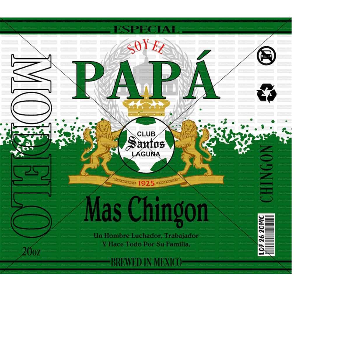 Soy El Papa Mas Chingon Santos Laguna Modelo PNG ONLY | Inspire Uplift