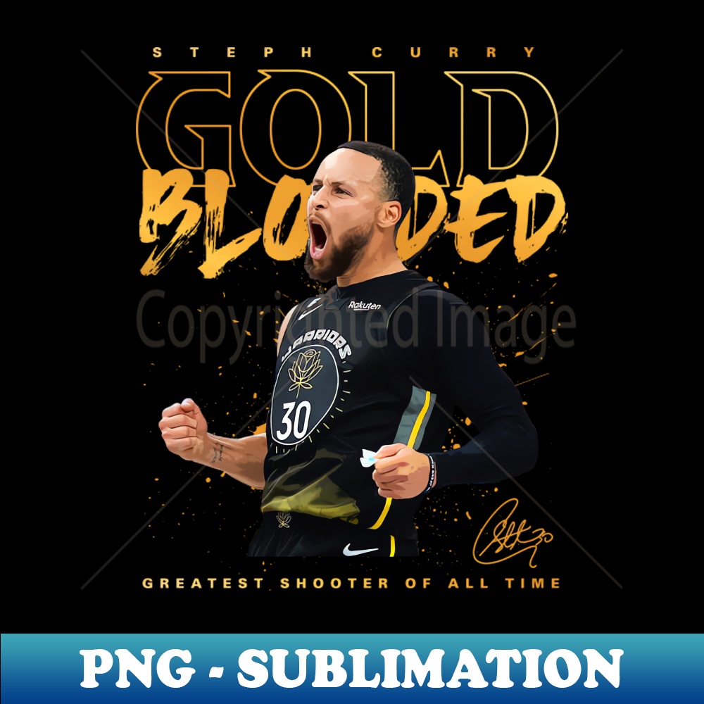 Sublimation PNG Digital Download - Steph Curry Gold Blooded | Inspire ...