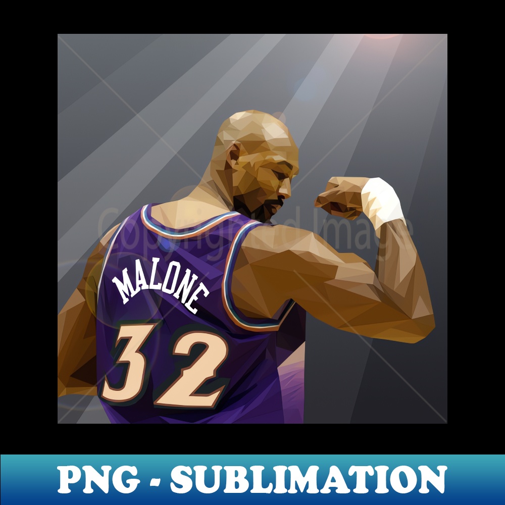 Karl Malone Low Poly Flex - High-Quality Transparent Sublima - Inspire ...