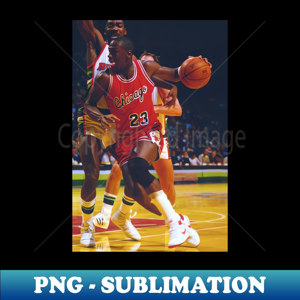 Michael Jordan - Vintage Basketball Legends - Premium Sublim | Inspire ...
