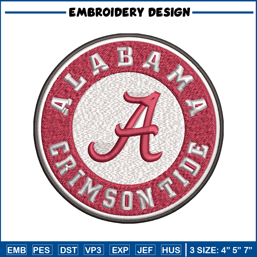 Alabama Crimson Tide embroidery design, Alabama Crimson Tide | Inspire ...