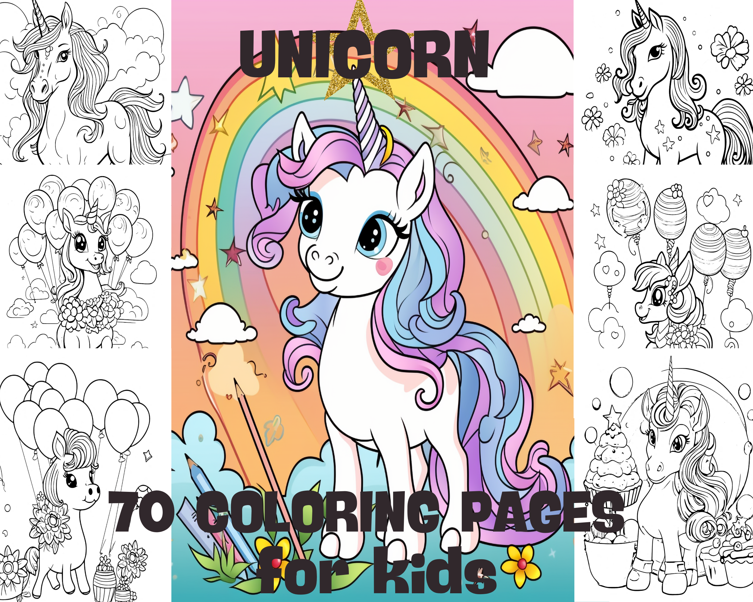 Magical Unicorn Adventures: Delight in the Art of Coloring w | Inspire ...