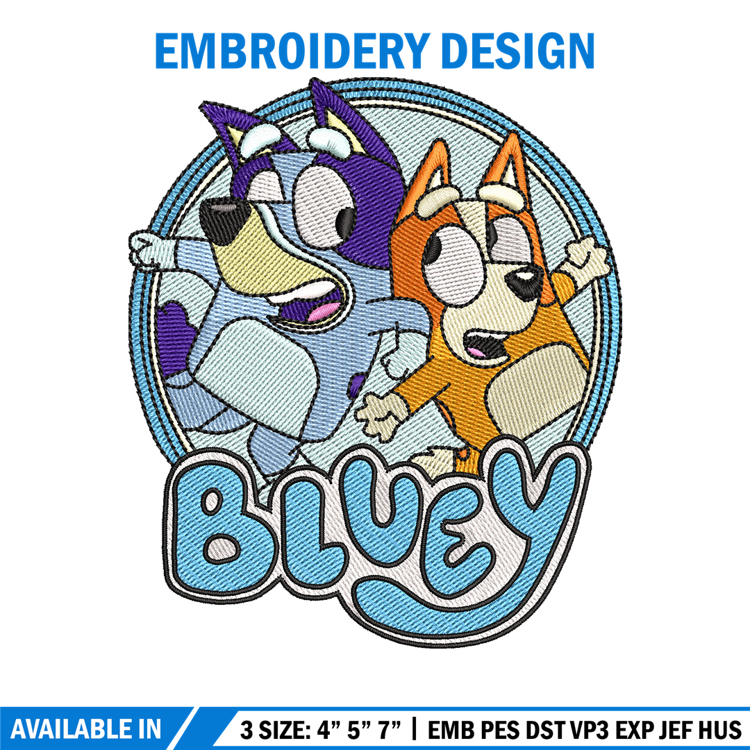 Bluey circle embroidery design, Bluey embroidery, Embroidery | Inspire ...