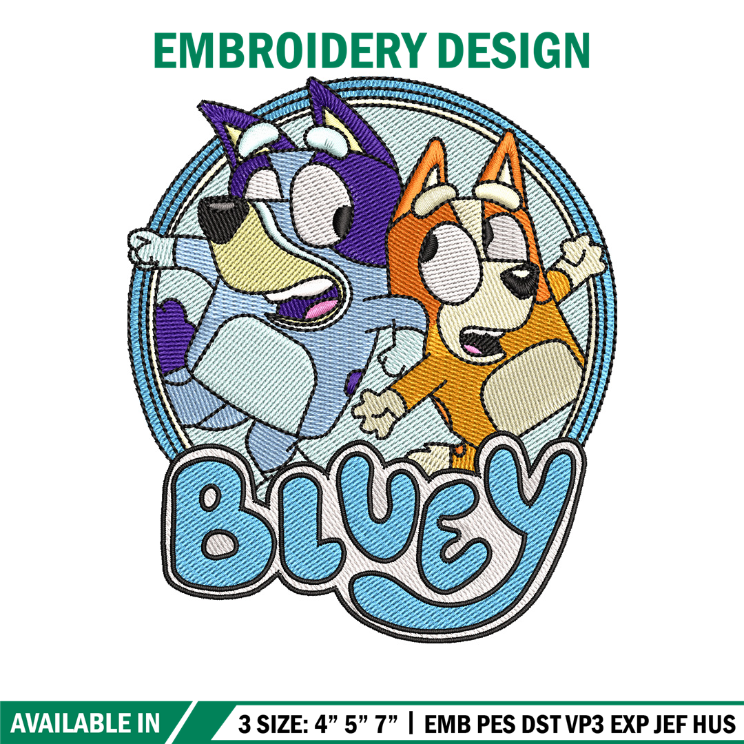Bluey circle embroidery design, Bluey embroidery, Embroidery | Inspire ...